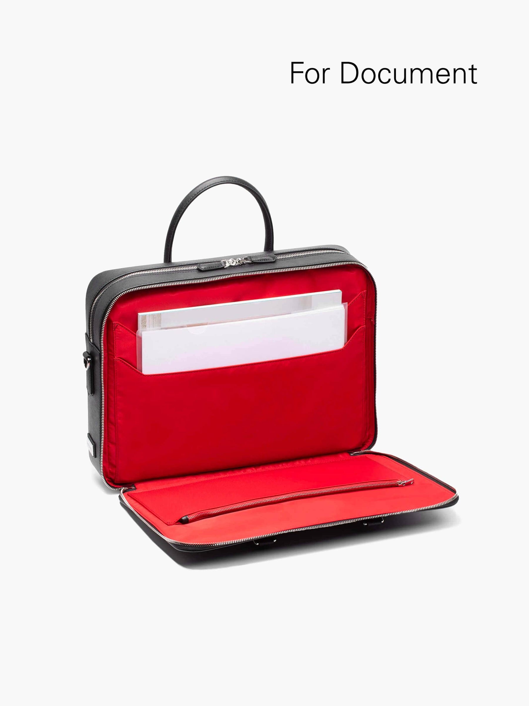 Manhattan Double-Zip Leather Briefcase – Maverick & Co.