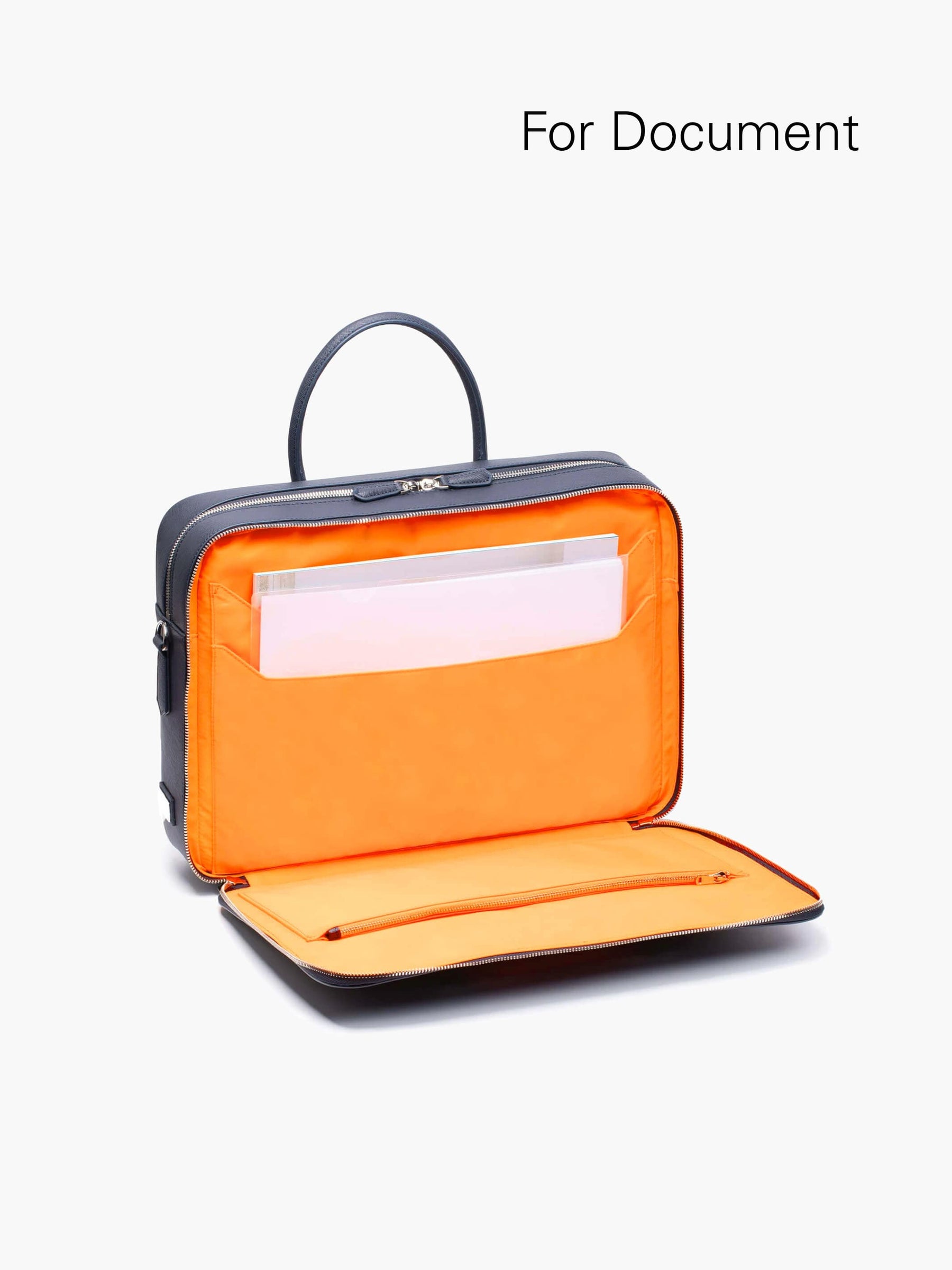 Manhattan Double-Zip Leather Briefcase – Maverick & Co.