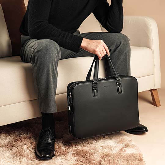 Windsor Deluxe Leather Briefcase – Maverick & Co.